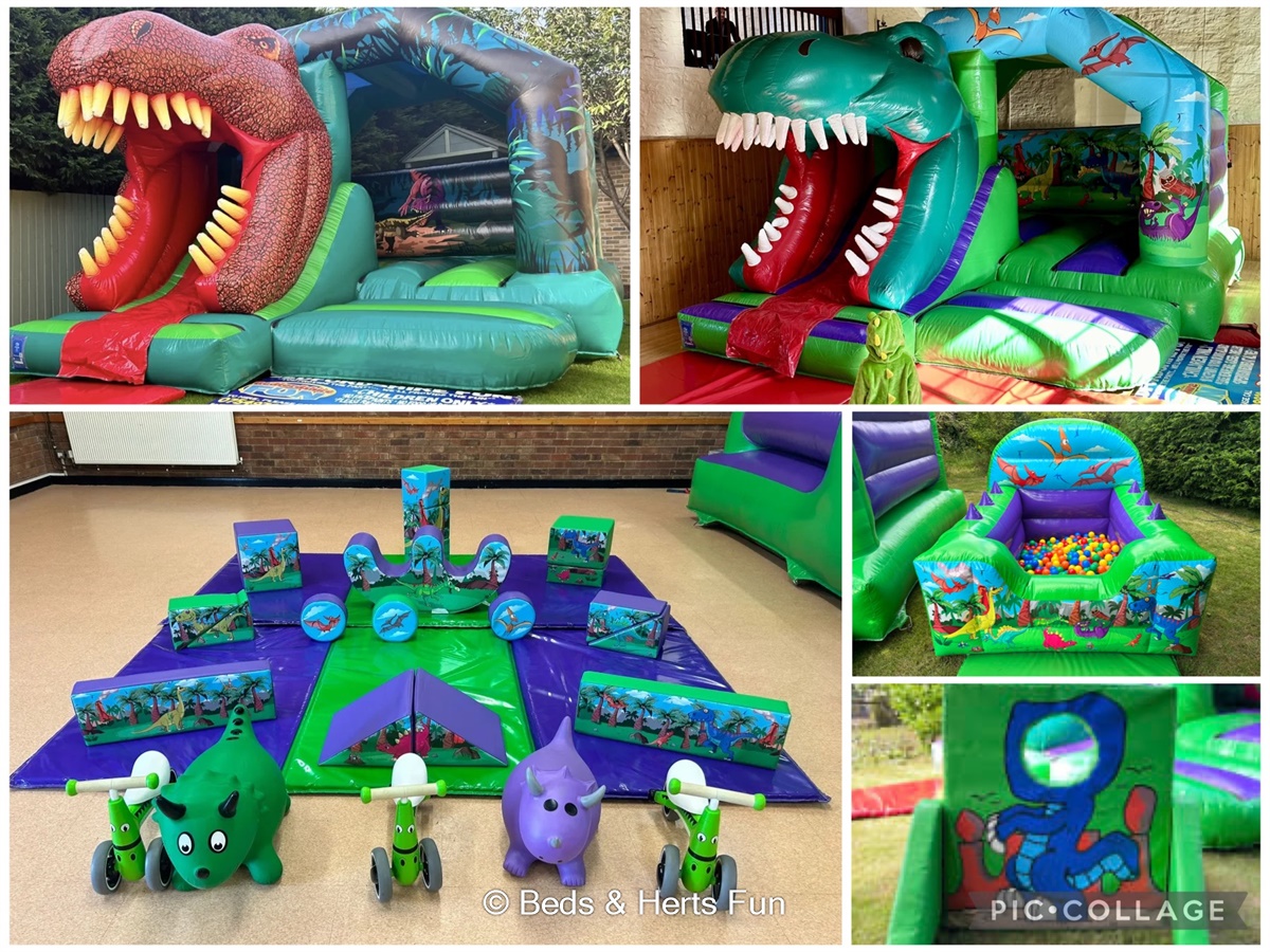 Dinosaur - Bouncy Castle & Softplay Hire in Parts of Bedfordshire, Hertfordshire | Beds & Herts Fun